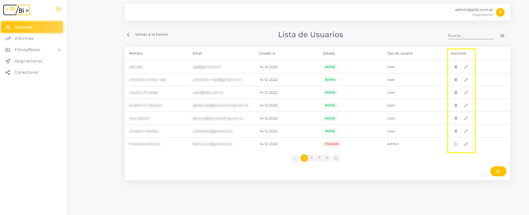 Usuarios | PiBi-Docs